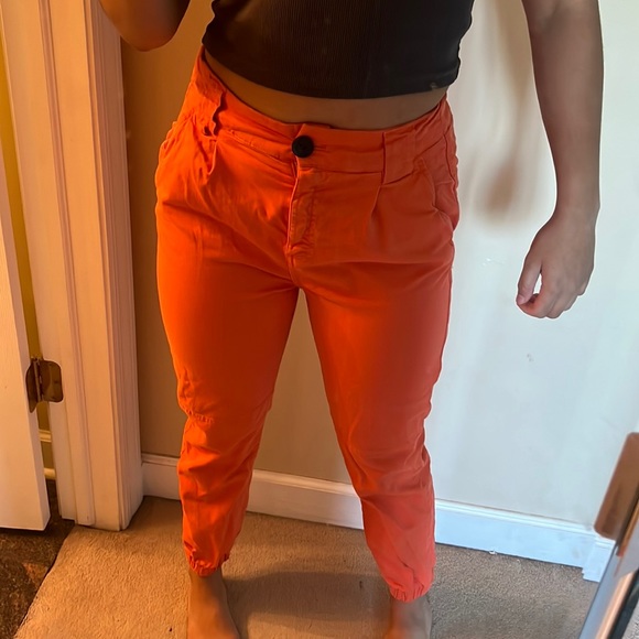 Pants & Jumpsuits | Pantone Orange Jogger Pants | Poshmark